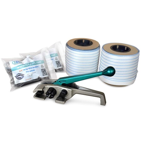 Idl Packaging 3/4" Professional Cord Strapping Kit, 500 Ft. Tensioner WCSK.34.500 | Zoro